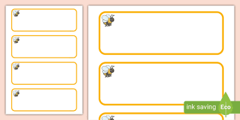 Bumble Bee Labels | twinkl.com.au