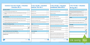 Common Core Standards Checklists | twinkl.com