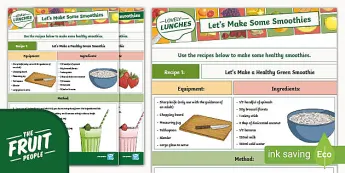 Smoothie Recipes | twinkl.co.uk