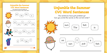 Summer CVC Words | twinkl.com.au