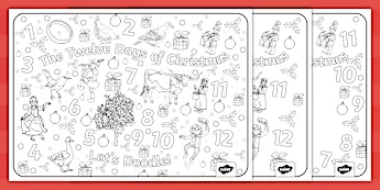Christmas Doodle Colouring Pages | twinkl.co.uk