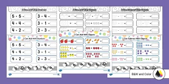 Touch Math Addition Worksheets | twinkl.com