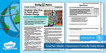 Students Take Over to Teach about Climate Change - Twinkl NewsRoom