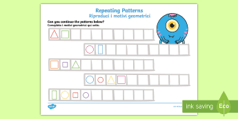 Repeating Patterns Worksheets | twinkl.co.uk