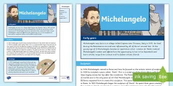 Michelangelo Resources | twinkl.co.uk