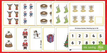Christmas Number Matchings | twinkl.com.au