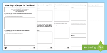 Anger Management Worksheets | twinkl.co.uk