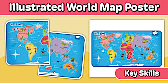(SS.3.G.1.3) Label the continents and oceans on a world map.