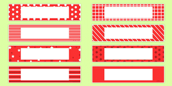 Red Classroom Labels | twinkl.co.uk