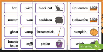 Halloween Word Cards | twinkl.com.au