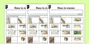 Vocabulary House Primary Resources - French Vocabulary Primary Re