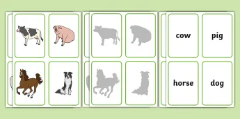 Farm Animals Matching Cards | twinkl.com.au