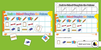 Pattern Completion Worksheets | twinkl.com
