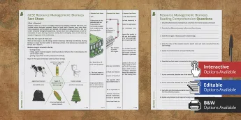 Biomass Resources | twinkl.co.uk