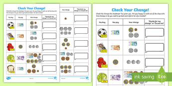 Finding the Total & Change - Money - KS2 Primary Resources