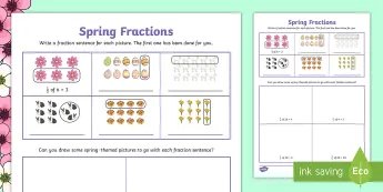 Spring Fractions | twinkl.com.au