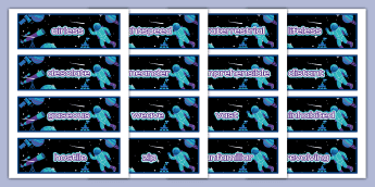 Space Word Cards | twinkl.com.au