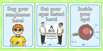 Opticians Role Play Primary Resources, optician, eye, eyes, health