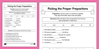 Prepositions Activities | twinkl.com