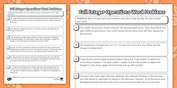 Seventh Grade Word Problems | twinkl.com