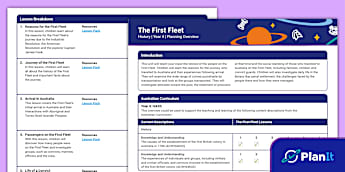 Year 4 HASS Unit | The First Fleet - Primary Resources