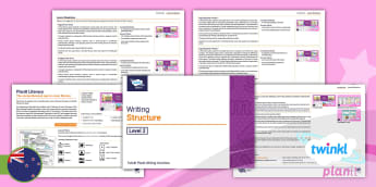Structure Level 2 Teaching Resources - Writing Units of Work for the NZ