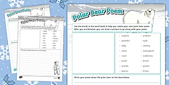 Polar Bear Writing Templates | twinkl.com.au