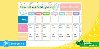 Digital Homework Planner | Twinkl