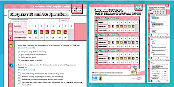 Chapter Chatter Comprehension Activities - Twinkl