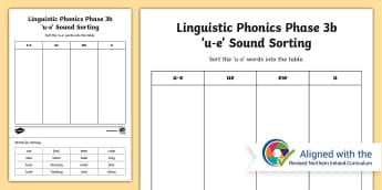 'u-e' sound Phase 3b - Stage 5/6 Phonics - Linguistic Phonics - Resources