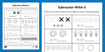 Addition & Subtraction Worksheets | Kindergarten | Twinkl
