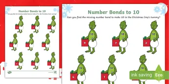 Christmas Number Bonds | twinkl.com.au