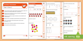 Year 3 Fractions - Maths Year 3 Primary Resources - Assessment Te