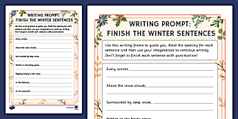 Winter Writing Prompts | twinkl.com.au