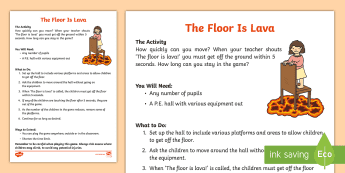 The Floor Is Lava Games | twinkl.co.uk
