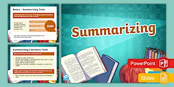Summarizing Resources | twinkl.com