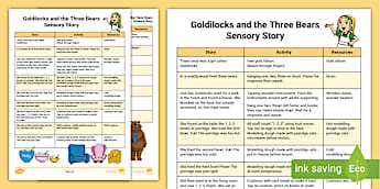 KS1 Goldilocks and the Three Bears Worksheets and Activities