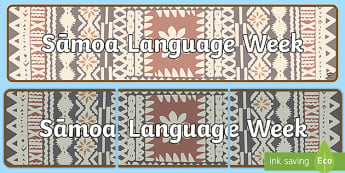 Samoan Language Week - ECE - Twinkl