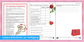 Unterrichtsmaterialien zum Valentinstag für die Grundschule