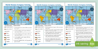 Compass Points - Map Skills - Around the World - KS2