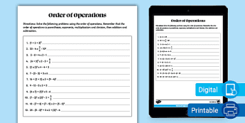 Order of Operations Activities | twinkl.com