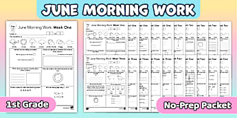 Morning Work Worksheets & Printables | Grade 1 | Twinkl