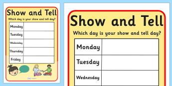 Show and Tell Activities | twinkl.com.au