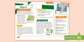 Nigeria - Africa - KS2 - Geography Resources - Twinkl