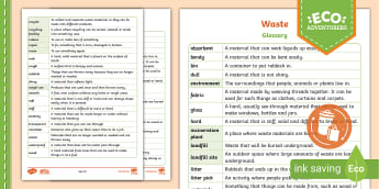 Year 1 | Waste | Sustainability - Twinkl