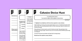 Cohesive and Organisational Devices - KS2 Grammar Text