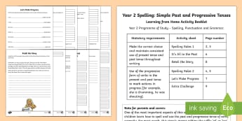 Year Past and Present Tense Resources for Parents | Twinkl