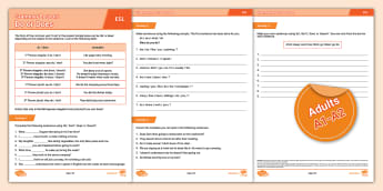 Adults A1 - Beginner ESL Lessons For Adults | TEFL - Twinkl