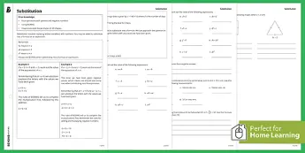 Substitution Worksheets | twinkl.co.uk