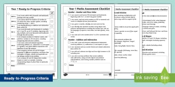 12 Maths Checklists - Assessment - KS1 Maths - Twinkl
